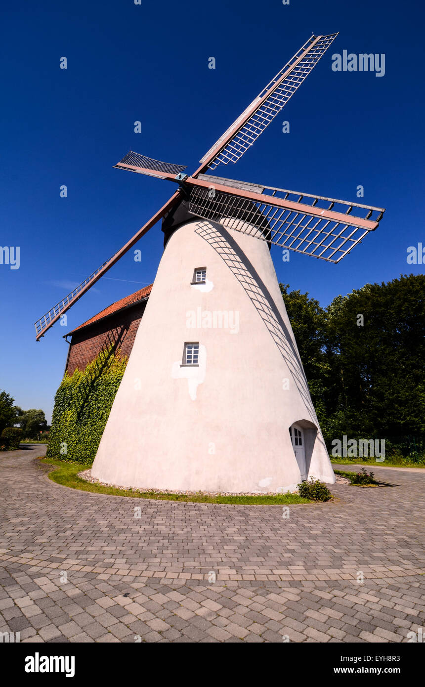 Traditional White Windmill Stock Photo - Alamy