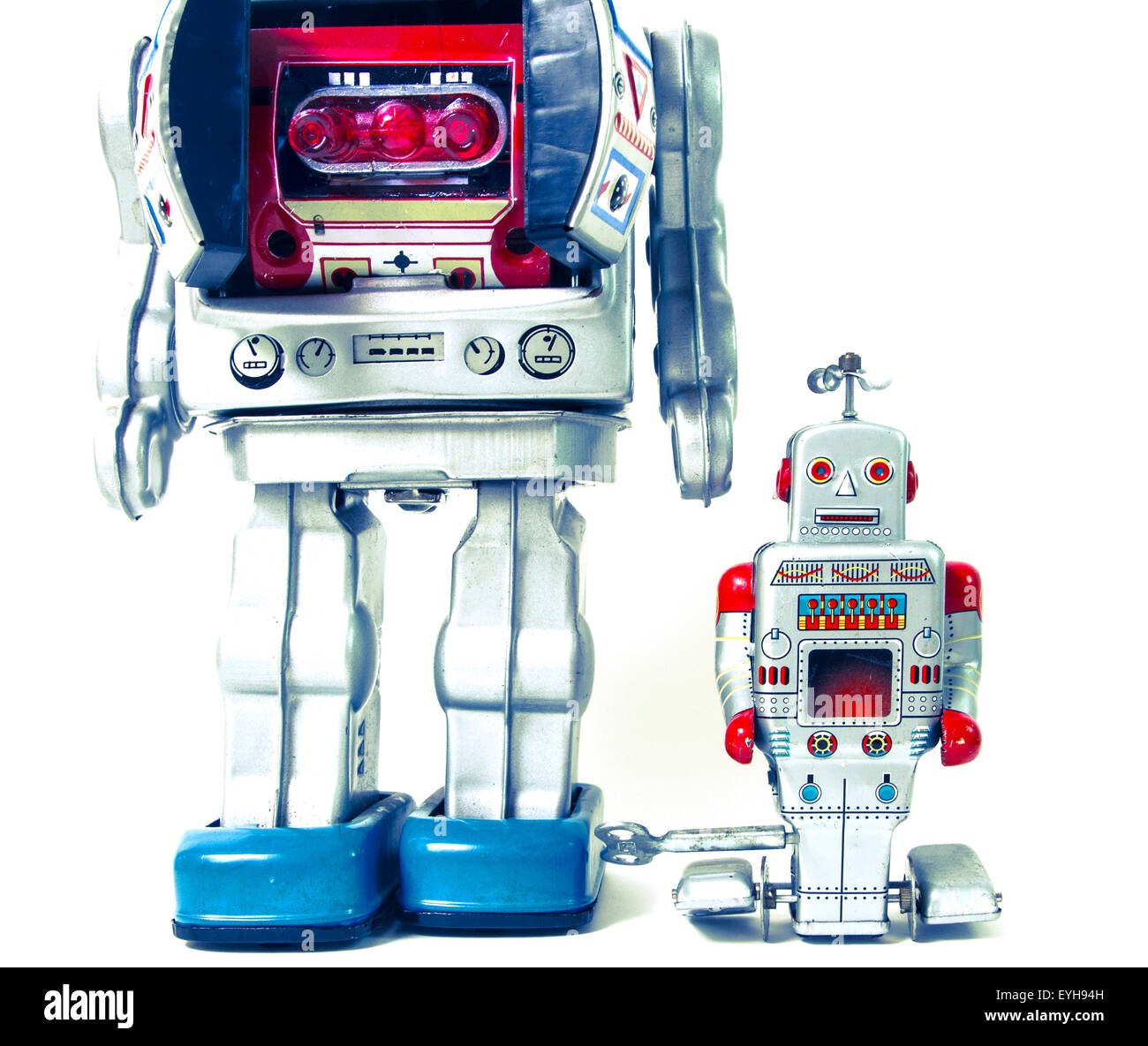 father and son robot toys Stock Photo - Alamy