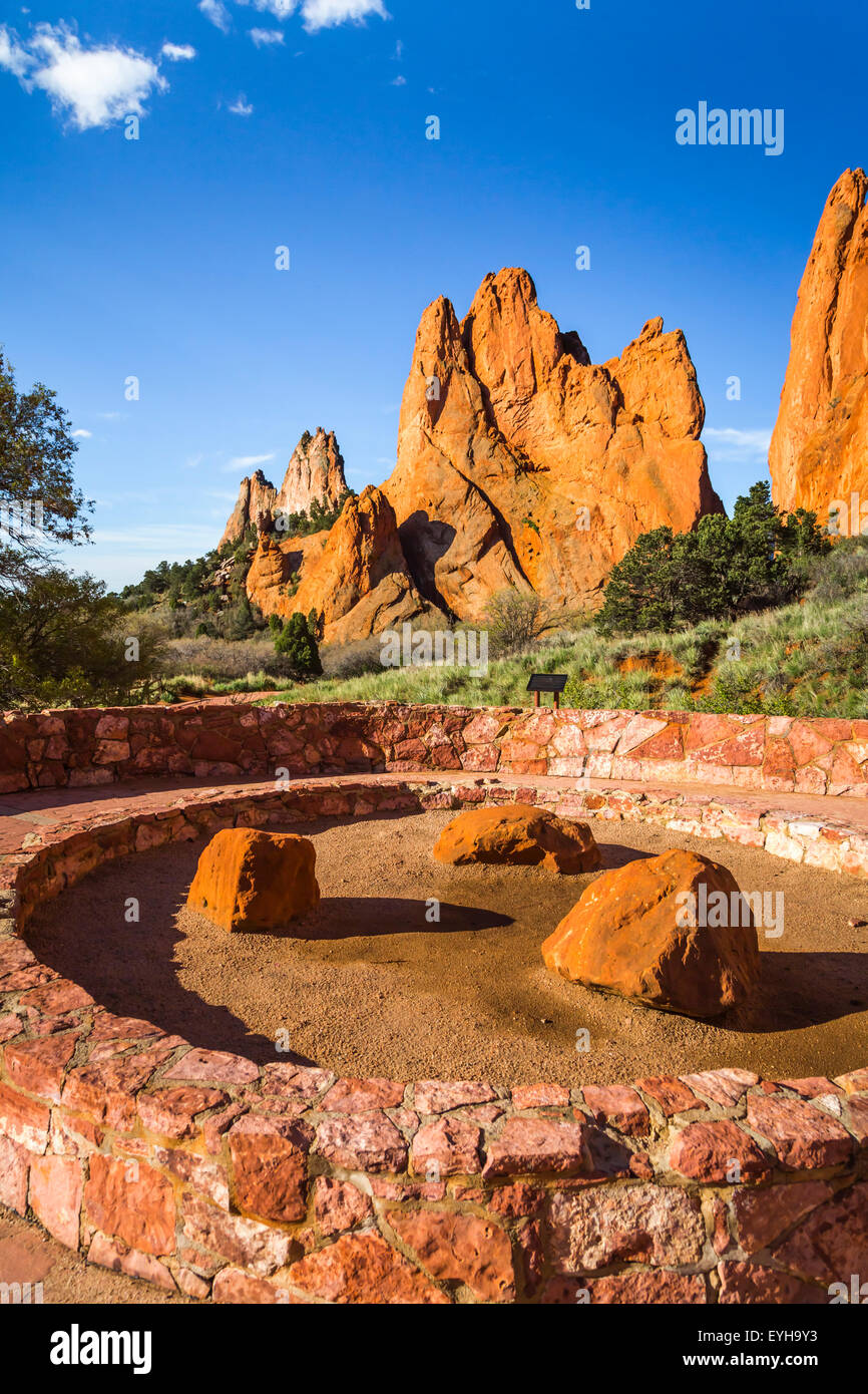 The rock formations in the Garden of the Gods National Natural Landmark ...