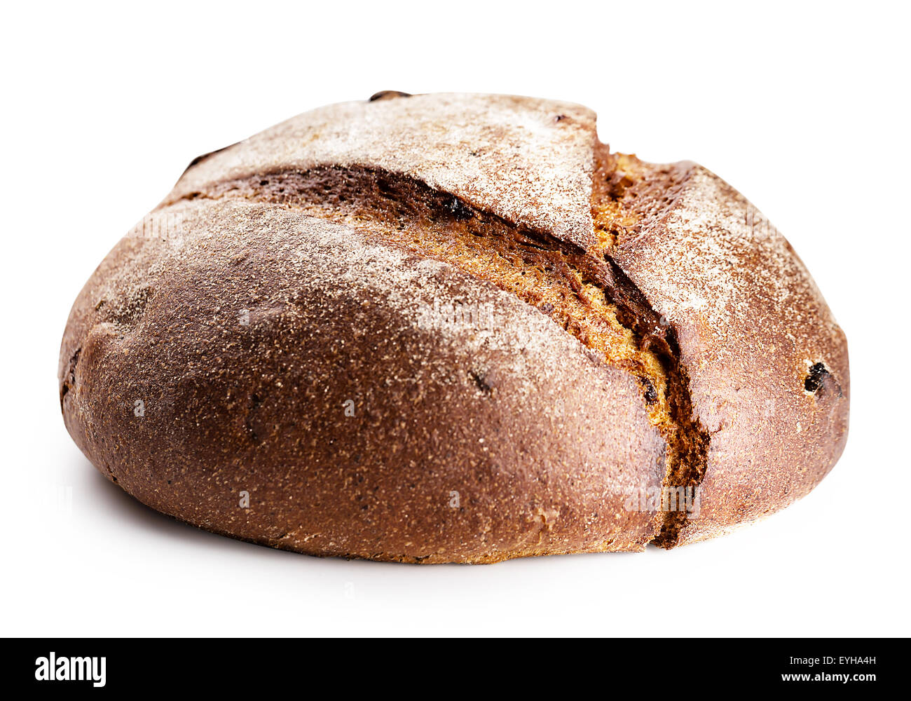 Loaf of rye bread isolated on white background Stock Photo - Alamy
