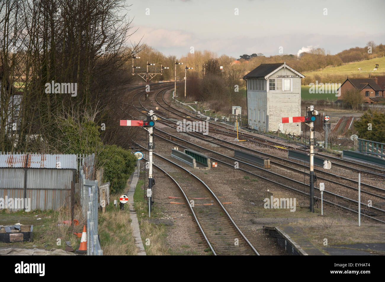 View from Barnetby Railway Station Stock Photo - Alamy