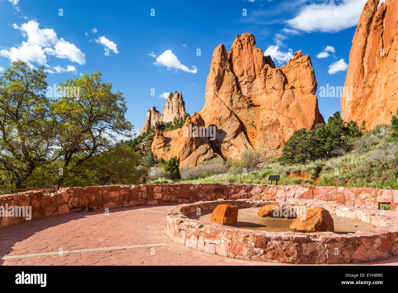 The rock formations in the Garden of the Gods National Natural Landmark ...