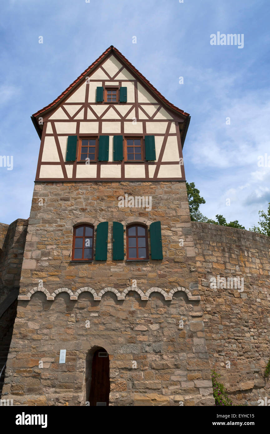 Former residential tower of a high medieval imperial castle, rebuilt ...