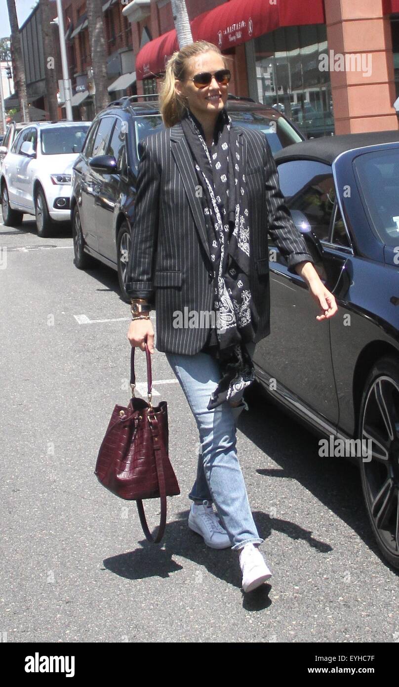 Bar Refaeli leaves Anastasia salon with friends in Beverly Hills ...