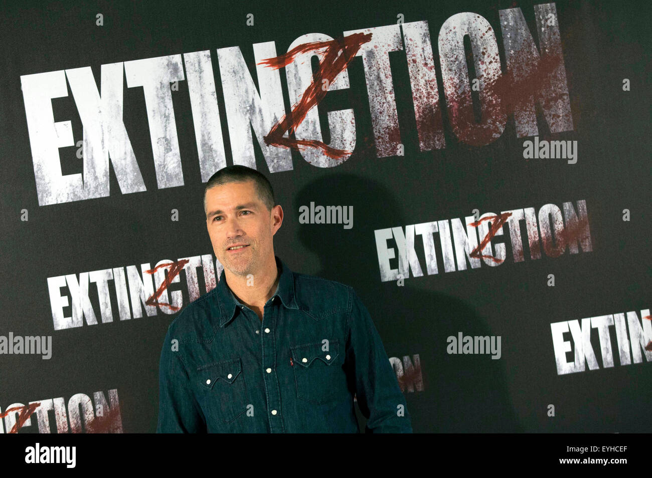 Madrid, Spain. 28th July, 2015. Matthew Fox attends the 'Extinction ...