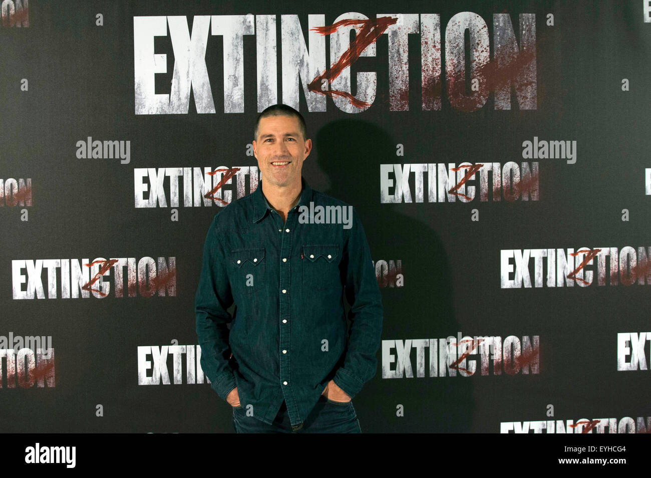 Madrid, Spain. 28th July, 2015. Matthew Fox attends the 'Extinction ...