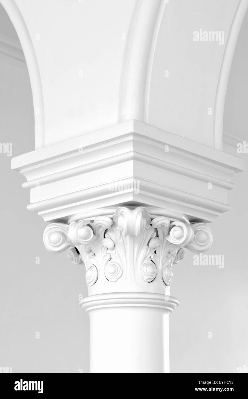 Architectural detail of column in monochrome Stock Photo - Alamy