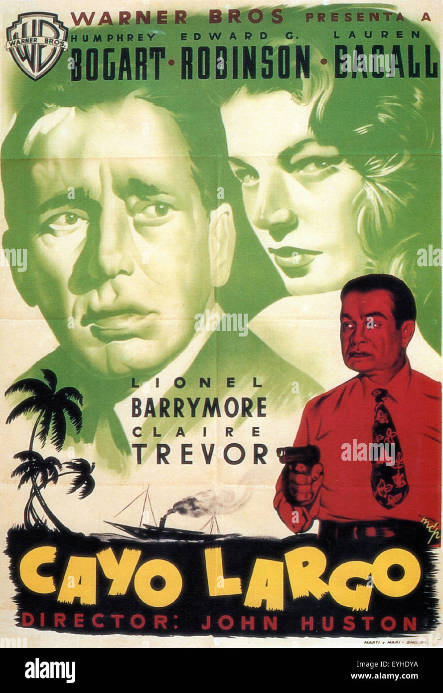 Key Largo - Spanish Movie Poster Stock Photo - Alamy