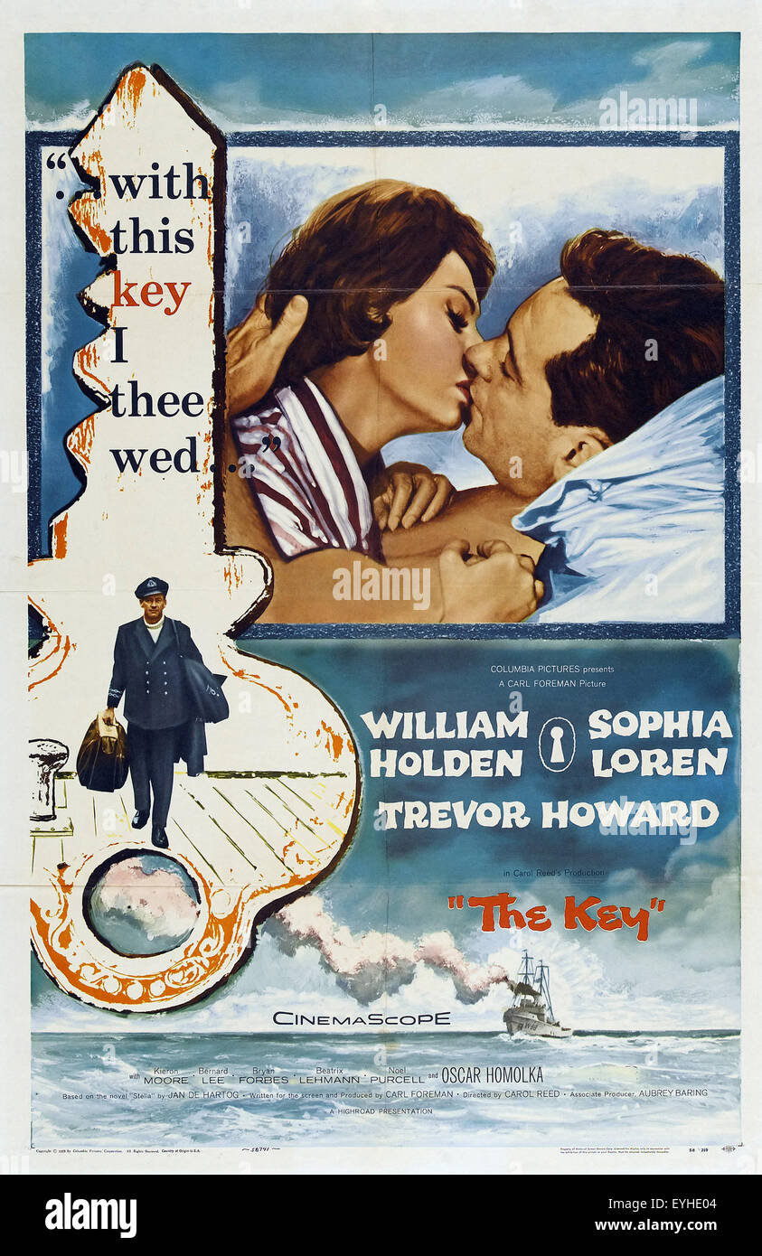 The Key - 1958 - Movie Poster Stock Photo - Alamy