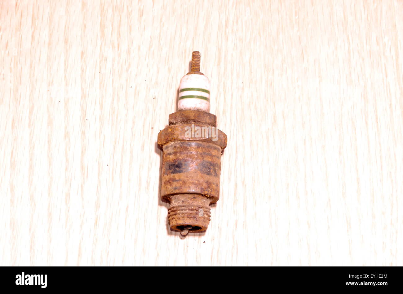Rusty Vintage Worn Spark Plug Stock Photo - Alamy
