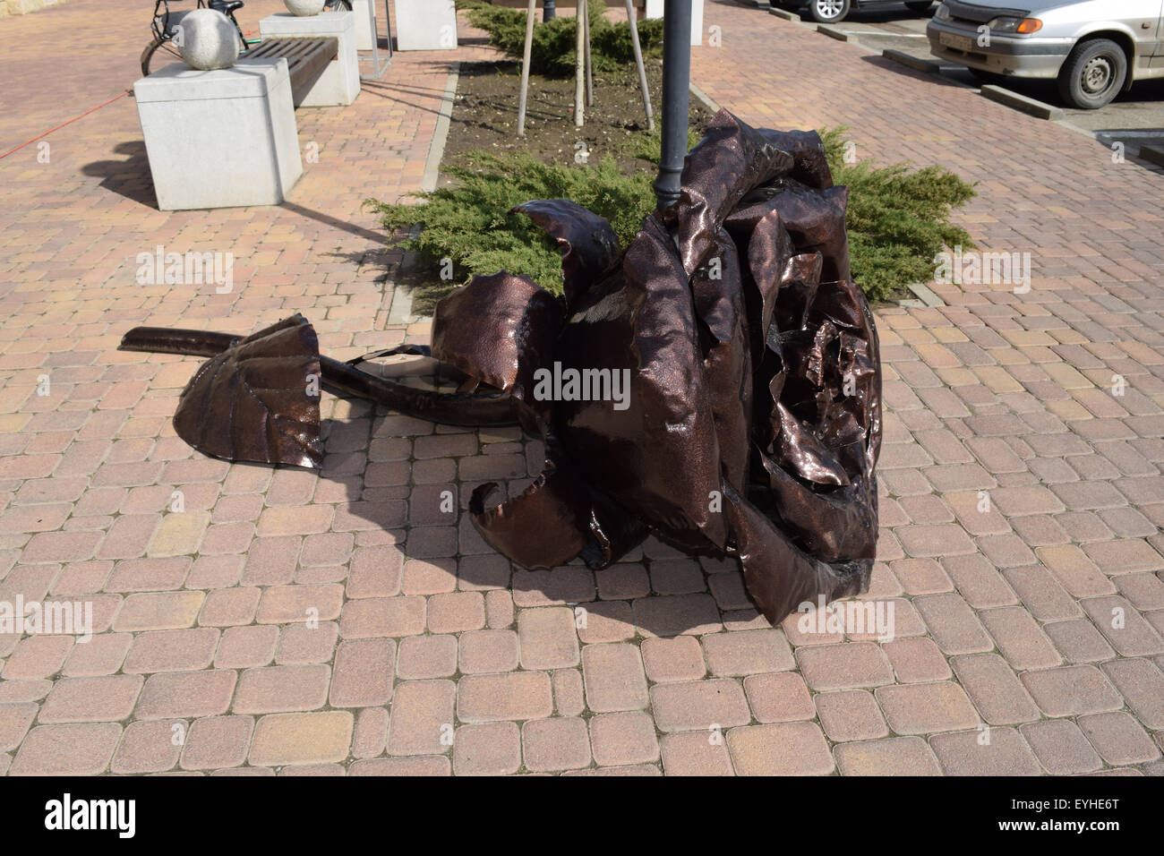 Steel rose on street hi-res stock photography and images - Alamy