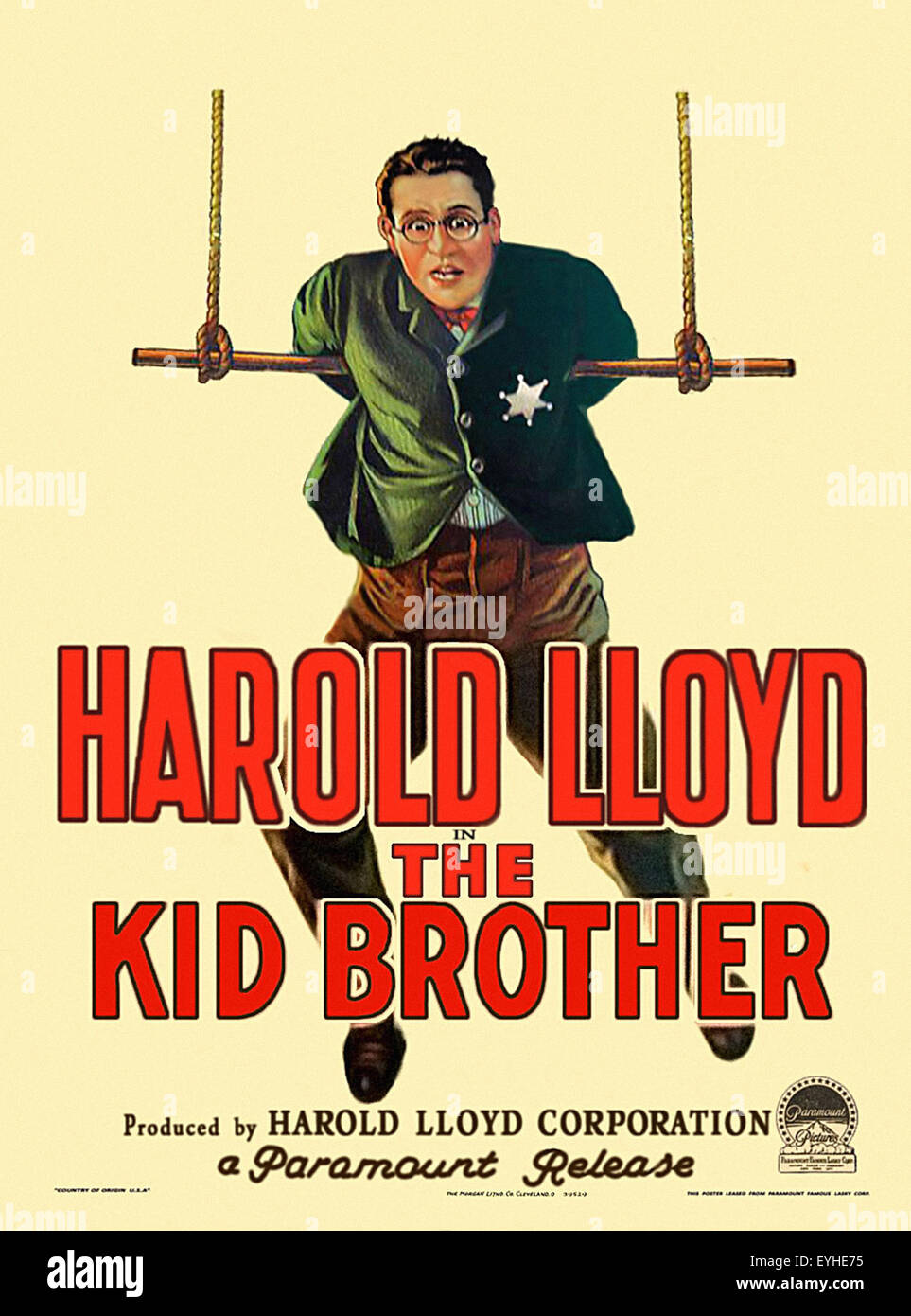 The Kid Brother - Harold Lloyd - Movie Poster Stock Photo - Alamy
