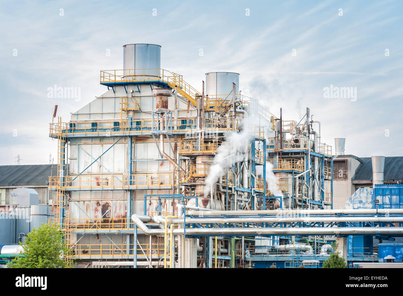 Chemical plant of a paper mill Stock Photo - Alamy
