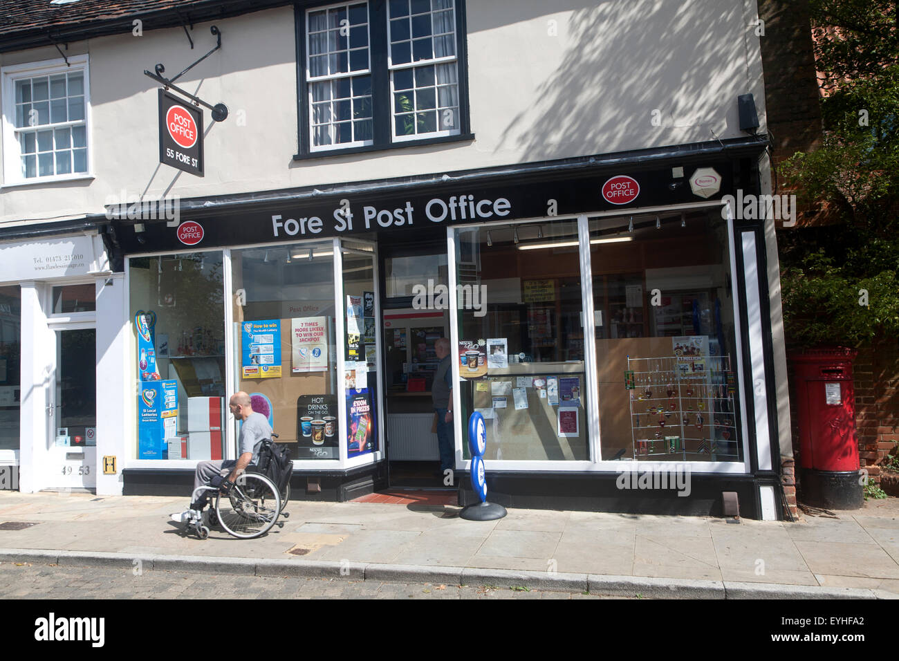 Small local Post Office shop in Fore Street, Ipswich, Suffolk, England ...