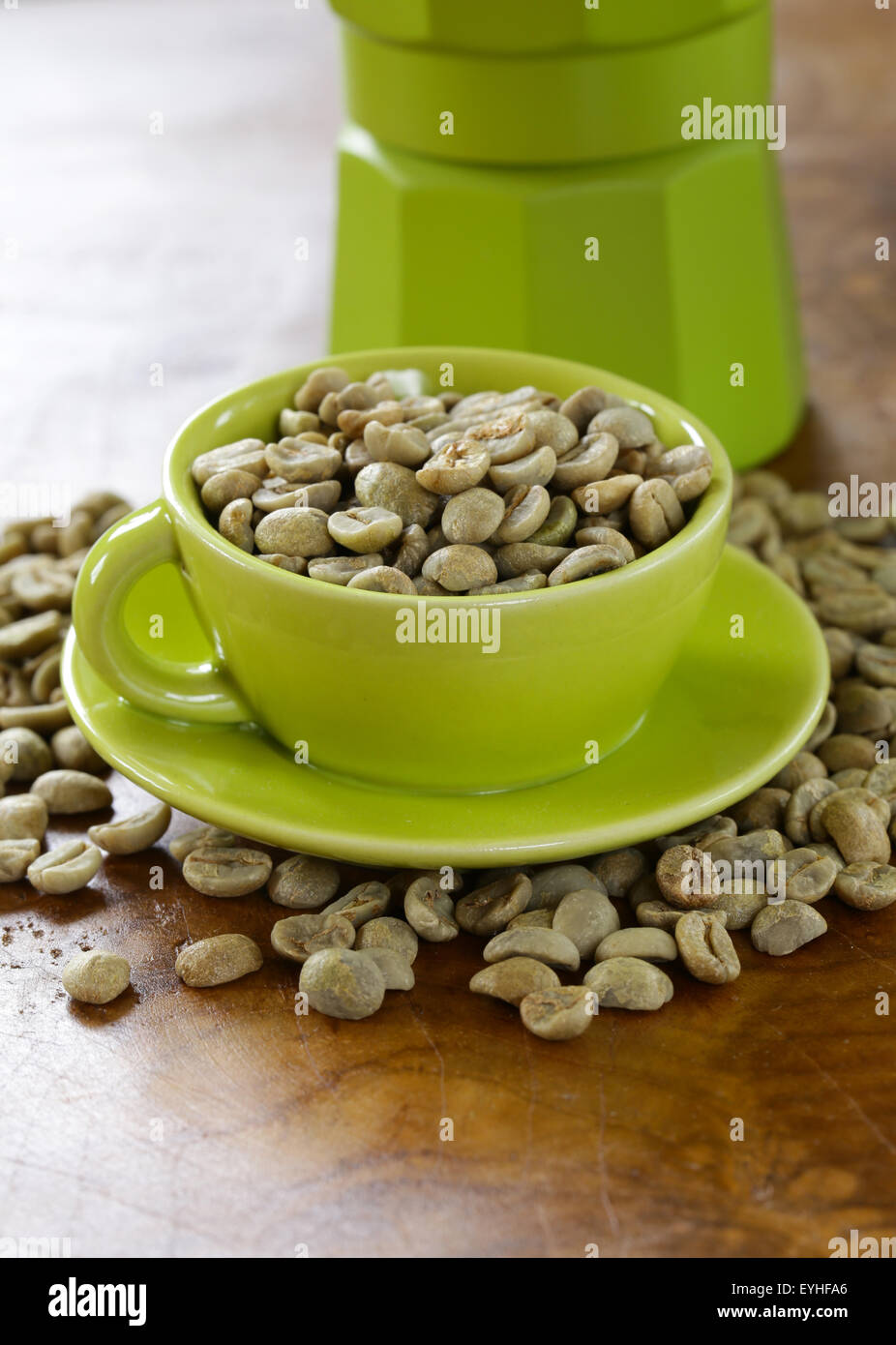 organic green coffee beans close-up, healthy food Stock Photo - Alamy