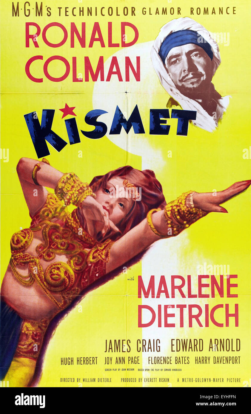 Kismet - Marlene Dietrich - Movie Poster Stock Photo - Alamy