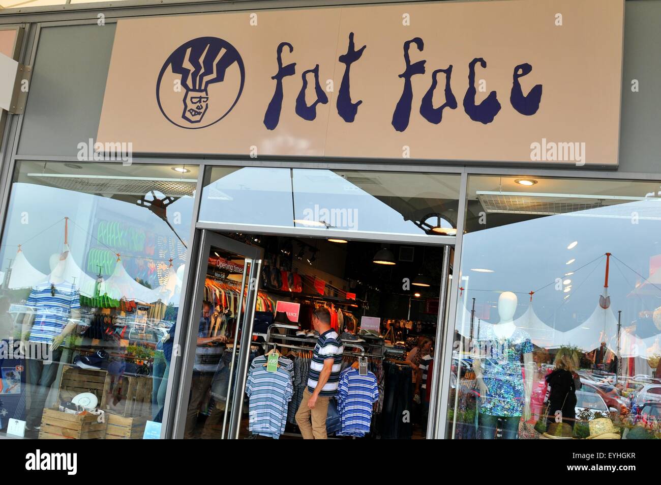 Fat face logo hi-res stock photography and images - Alamy