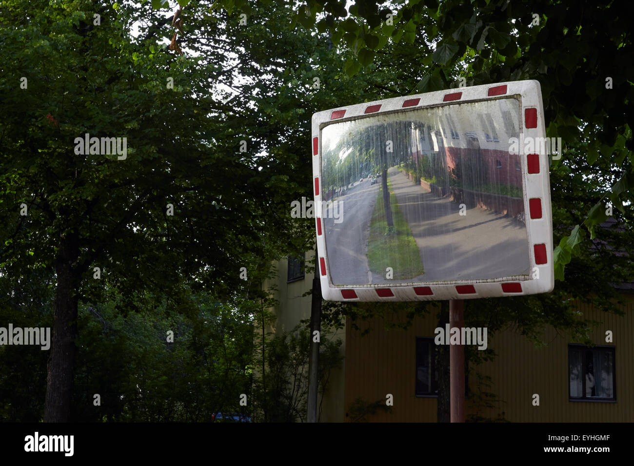 Street corner mirror hi-res stock photography and images - Alamy