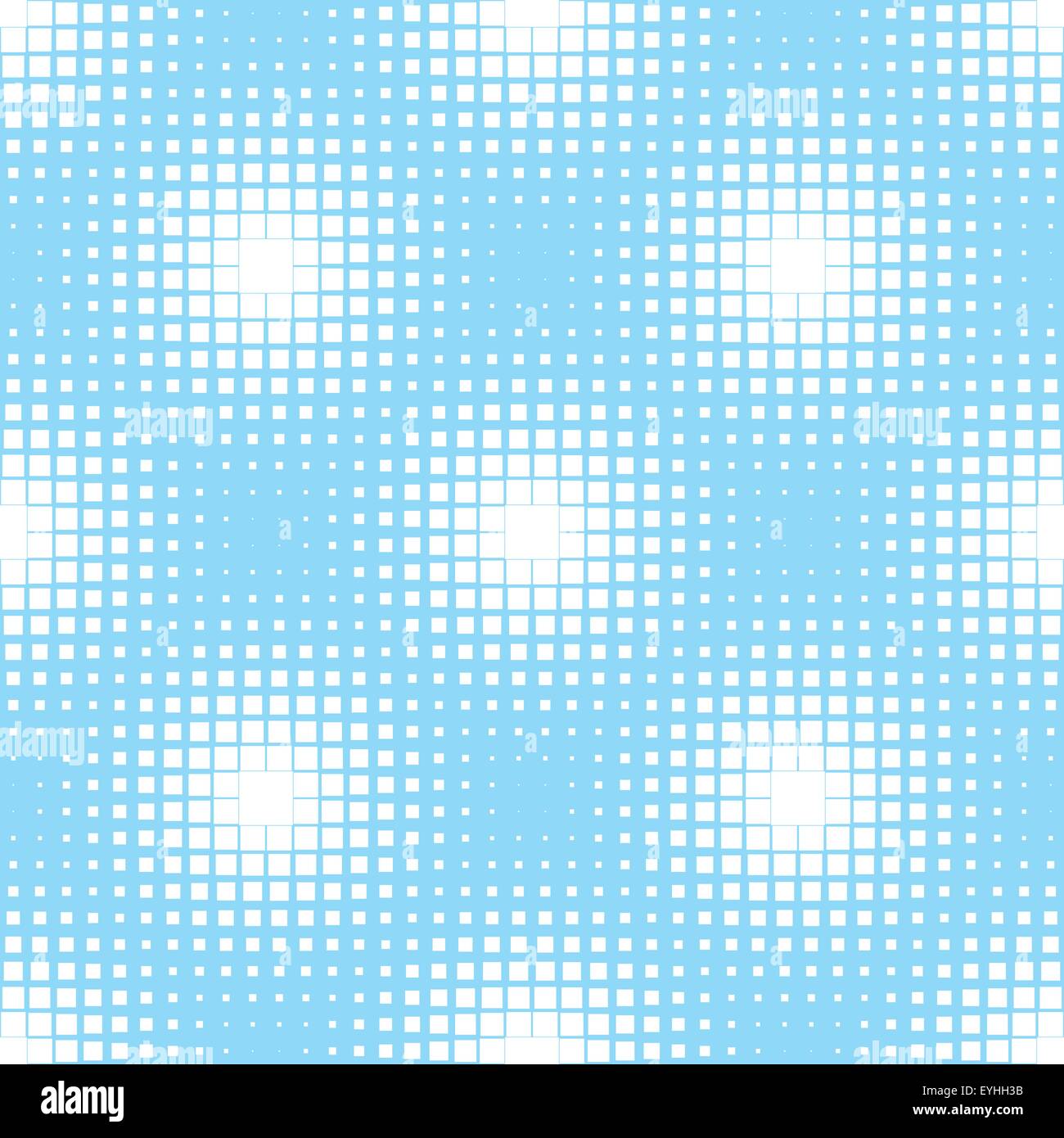 Vector seamless pattern with square halftone, blue and white Stock ...