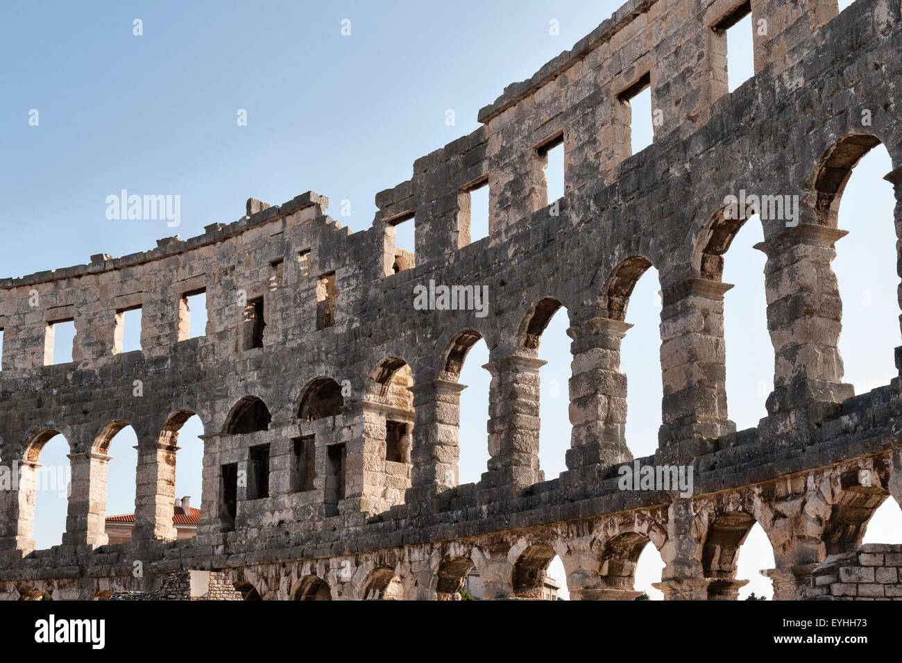 Pula, Istria, Croatia. The Pula Arena, a Roman amphitheatre built ...