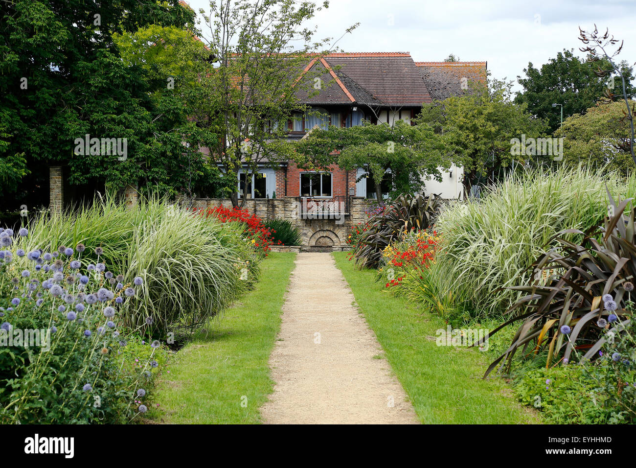 rear view of the Grange restaurant in Beddington Park Wallington Stock ...
