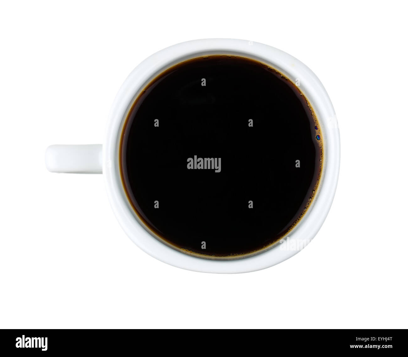 the coffee from the top isolated on white background Stock Photo - Alamy