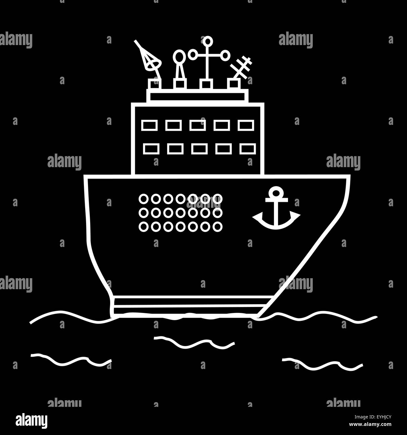 Oceanography research vessel Stock Vector Images - Alamy