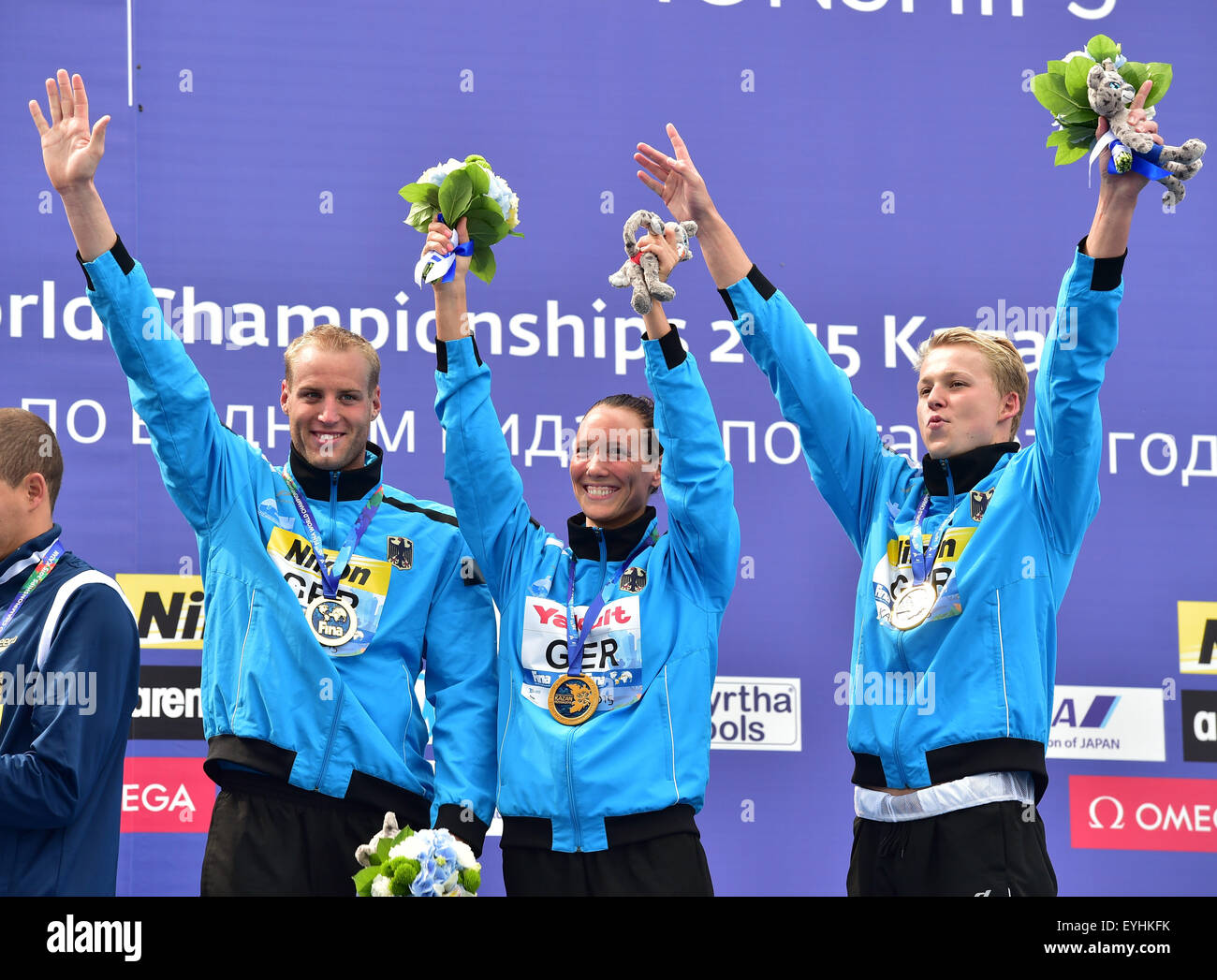 Kazan, Russia. 30th July, 2015. Christian Reichert (L-R), Isabelle ...