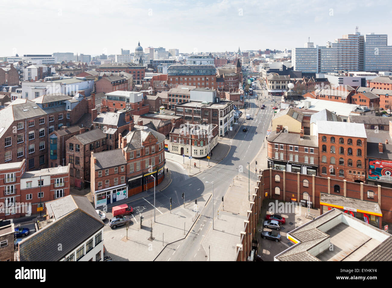 Nottingham from above, Nottingham, England, UK Stock Photo - Alamy