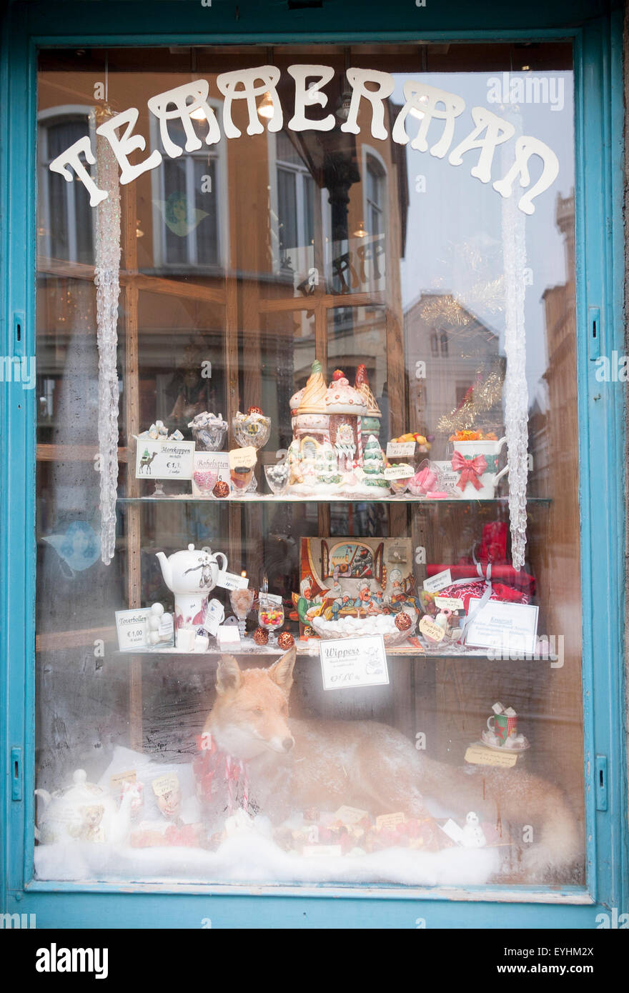 Temmerman confiserie window shop Stock Photo - Alamy