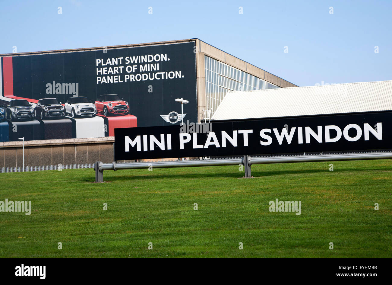 Mini car plant factory sign Swindon, England, UK Stock Photo - Alamy