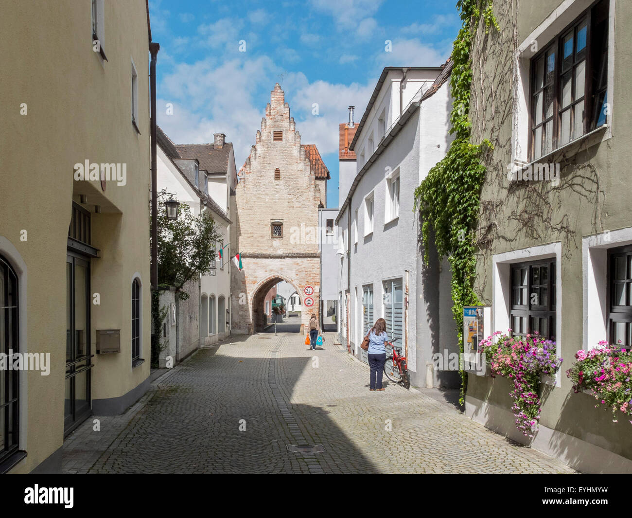 Landsberg am Lech - Historic City, Hintere Mühlgasse, Bavaria, Germany ...