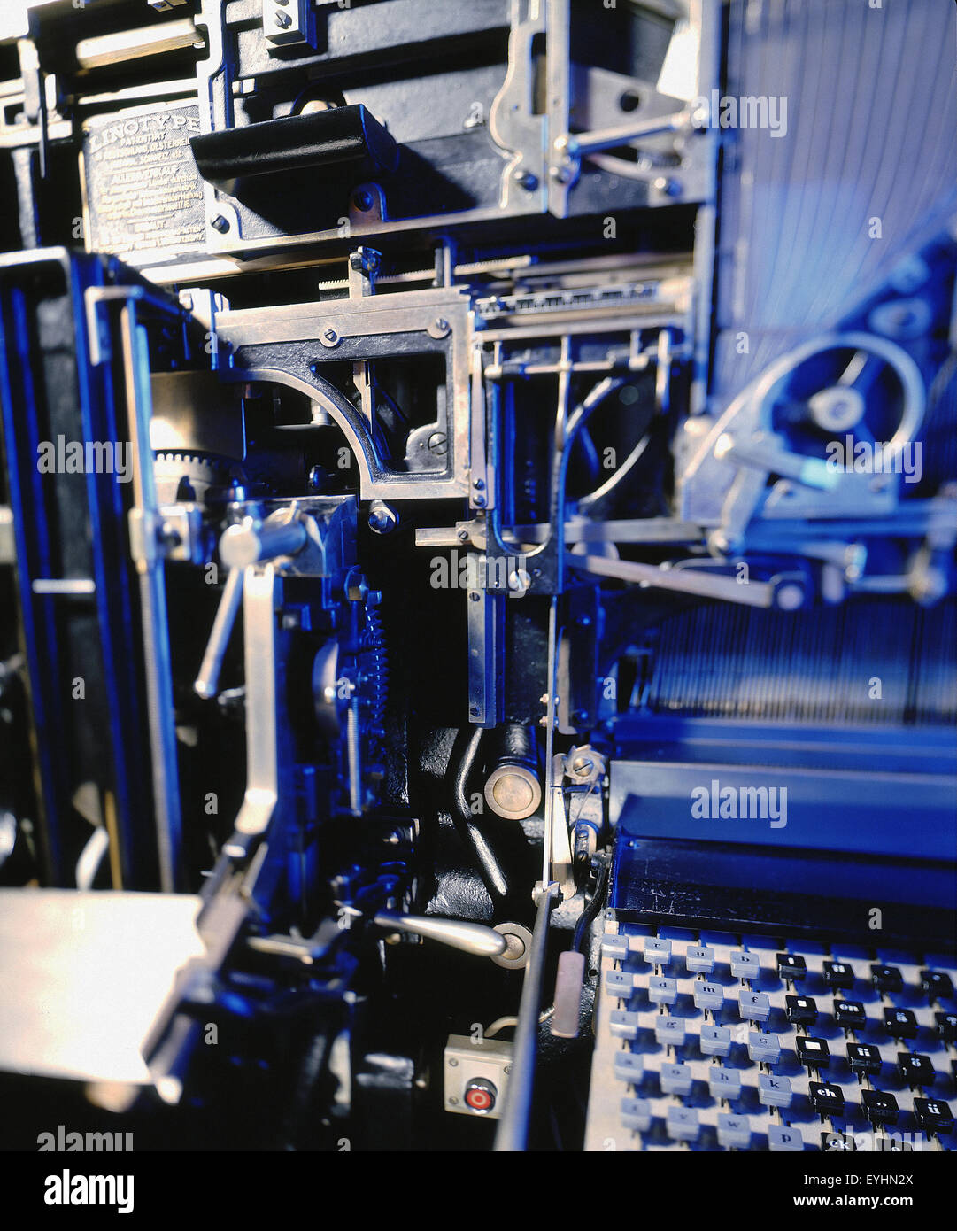 Hamburg, Germany, typesetting machine in printing house Stock Photo - Alamy