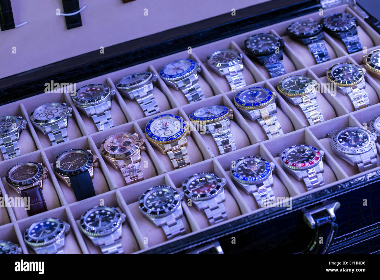 Counterfeit Luxury Watches, Ho Chi Minh, Vietnam Stock Photo - Alamy