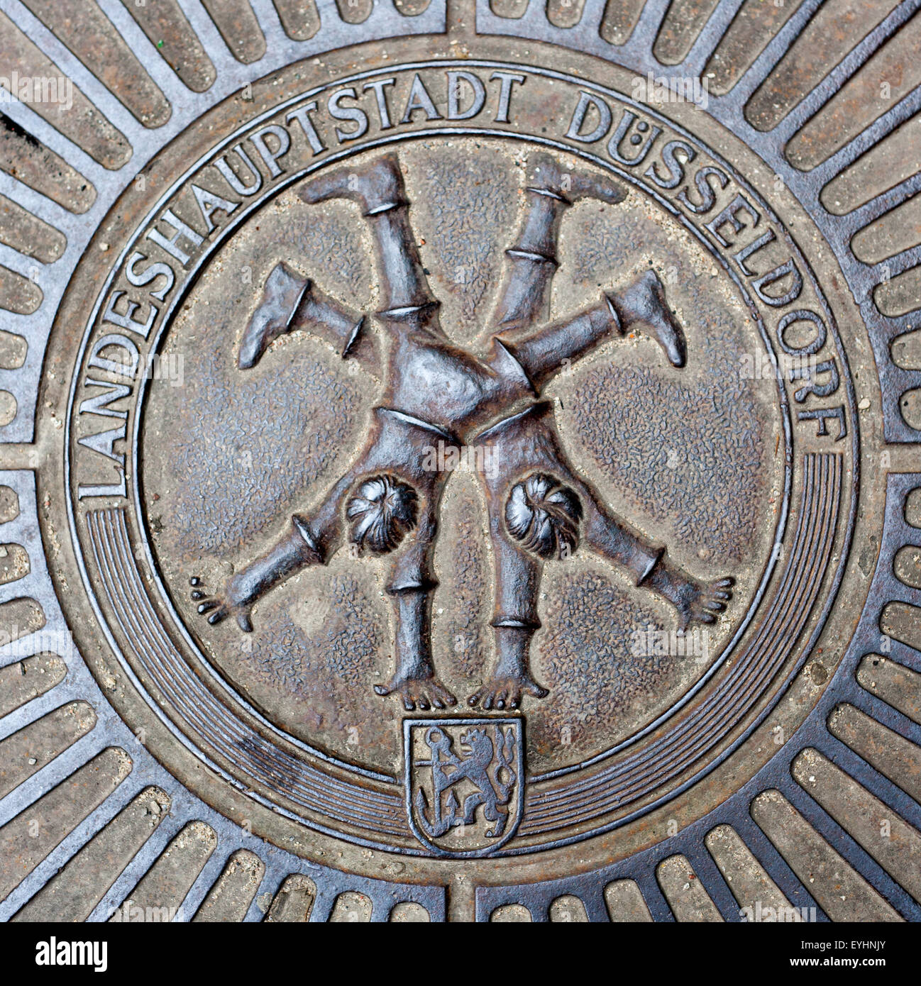 Emblem of famous Dusseldorf cartwheelers Stock Photo - Alamy
