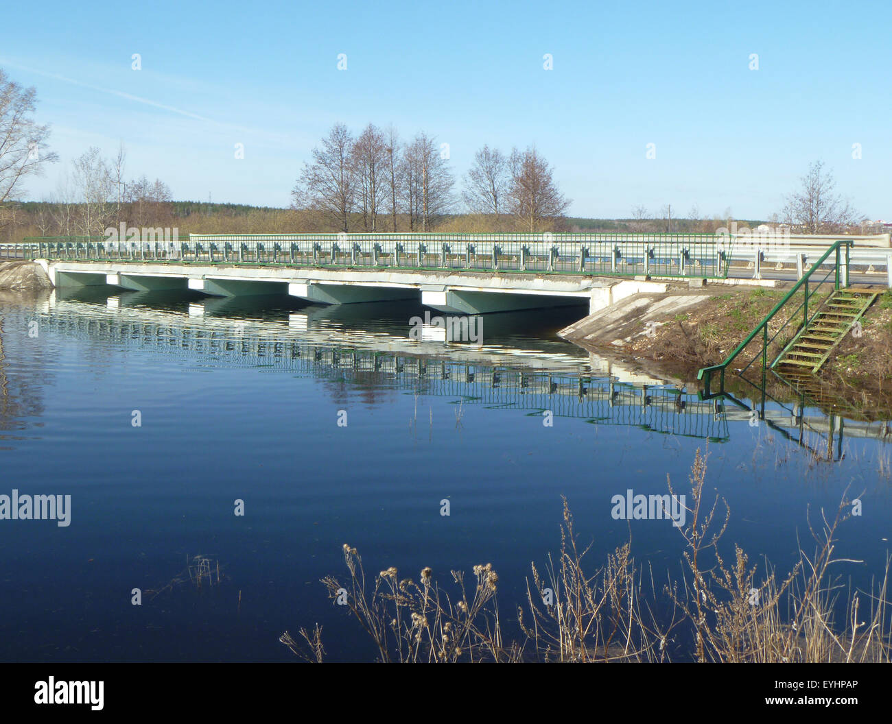 Spring flood yard in Russia Stock Photo - Alamy