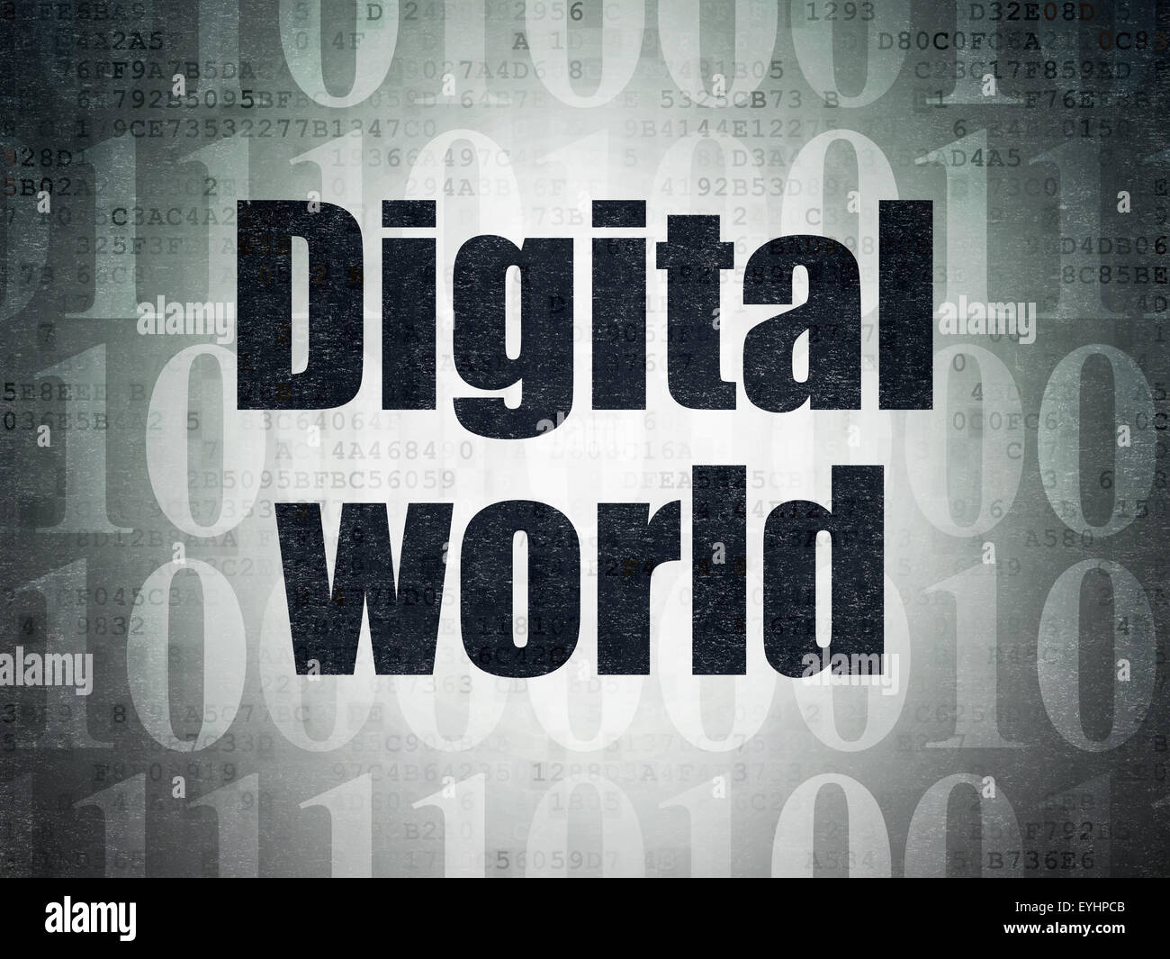 Information concept: Digital World on Digital Paper background Stock ...