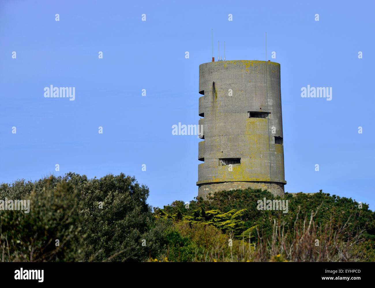 Fort Saumarez, Martello tower with German World War II Observation ...