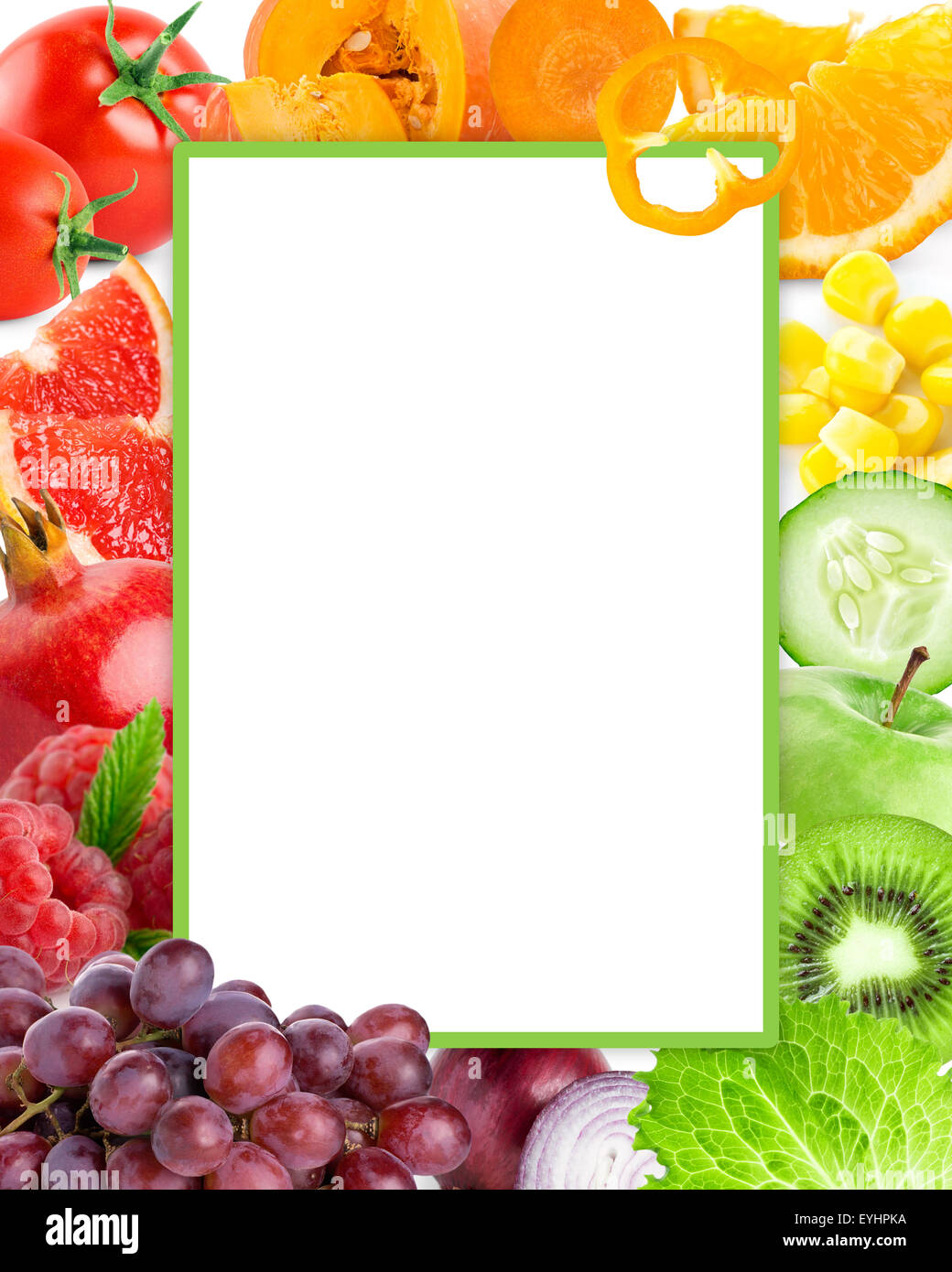 Fresh color fruits and vegetables. Food concept Stock Photo - Alamy