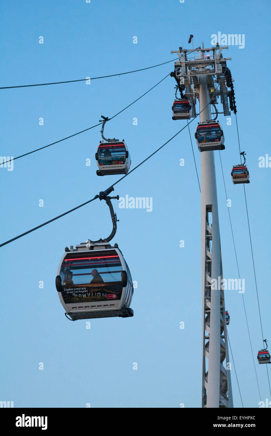 Emirates Air Line Cable Car ride between Greenwich Peninsula and the ...