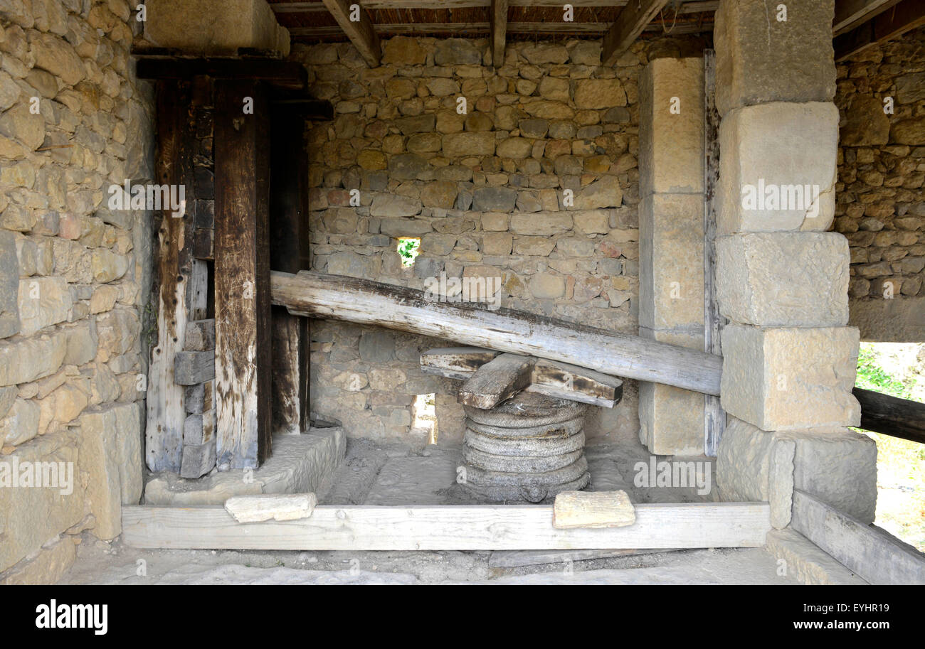 Roman olive press still at Volubilis Morocco, North Africa Stock Photo ...