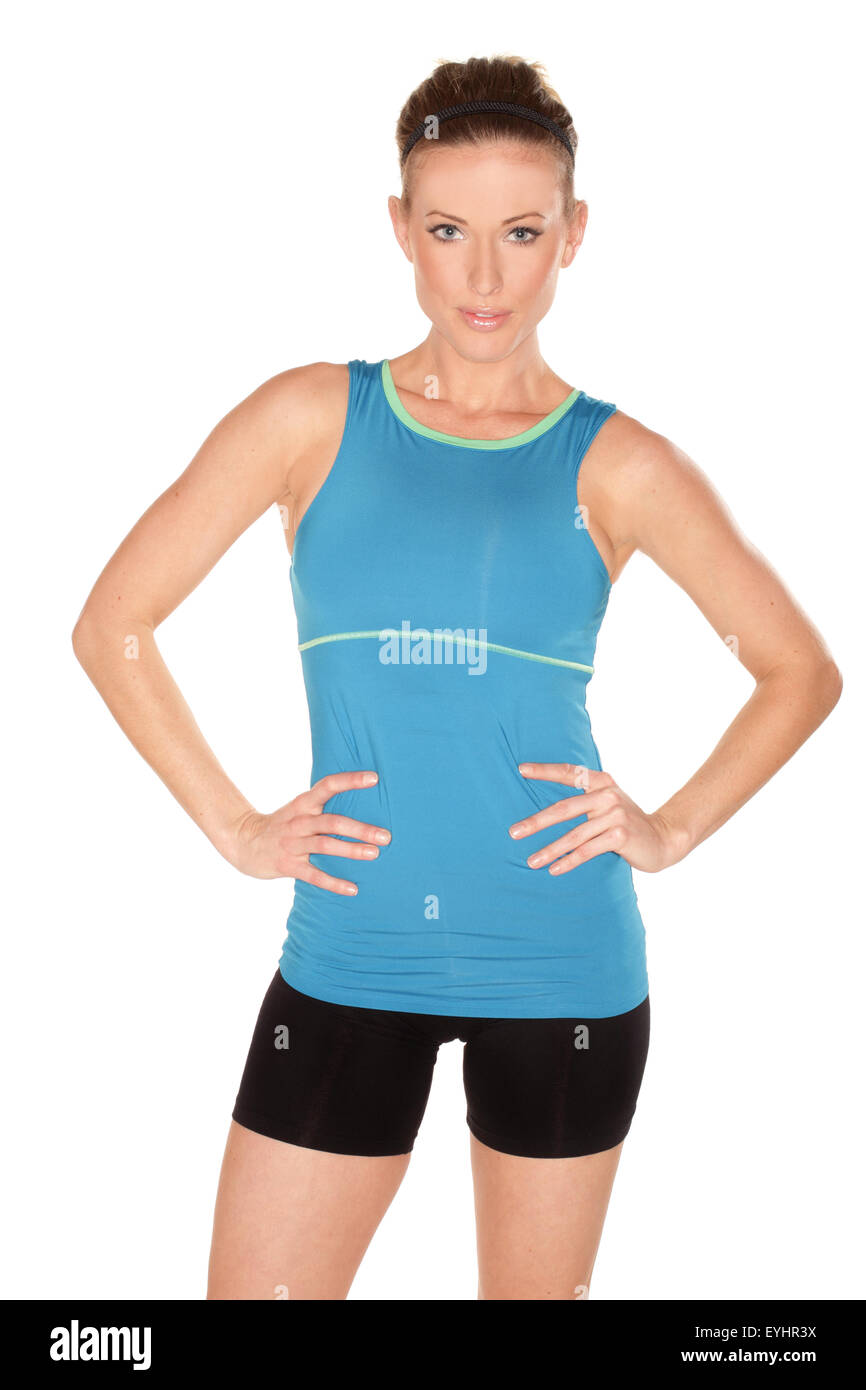 Beautiful fitness woman in studio Stock Photo - Alamy