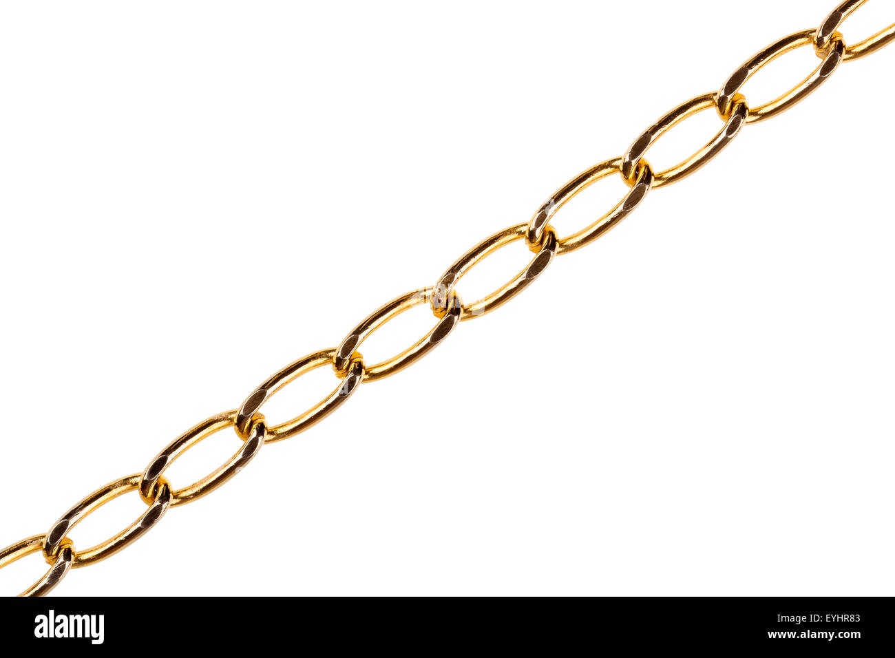 Gold chain isolated on white background Stock Photo - Alamy