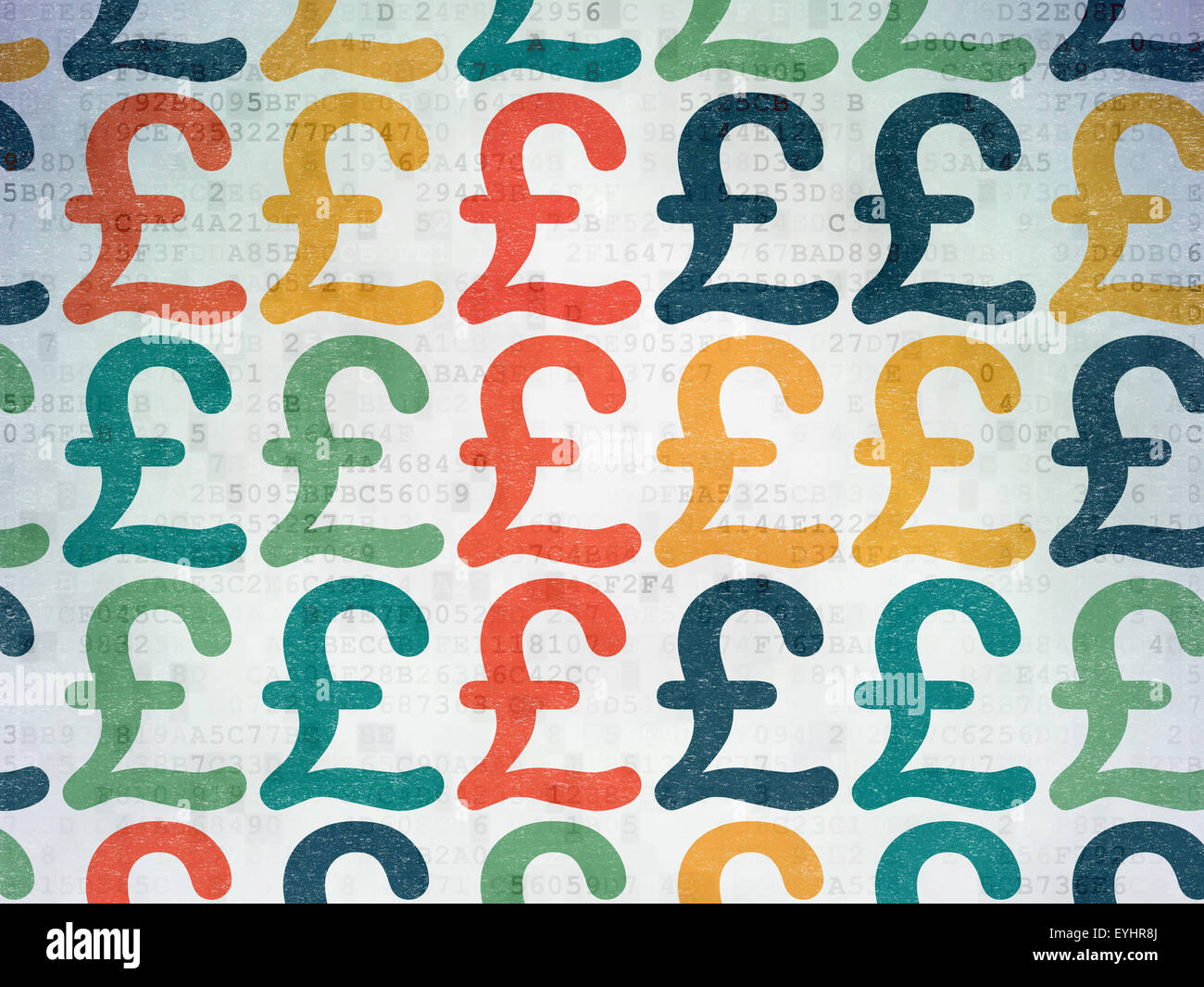 Money concept: Pound icons on Digital Paper background Stock Photo - Alamy