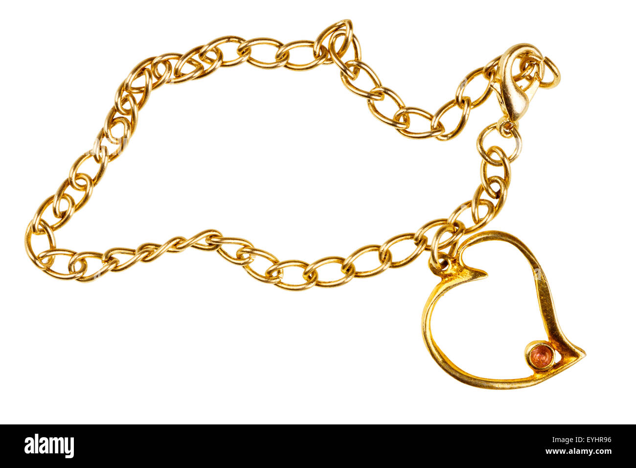 Golden bracelet red stone Cut Out Stock Images & Pictures - Alamy