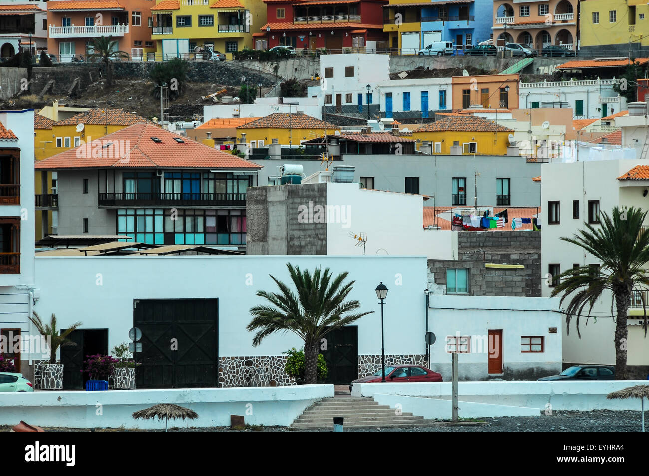 Typical Colored Colonial Spanish Building Stock Photo - Alamy