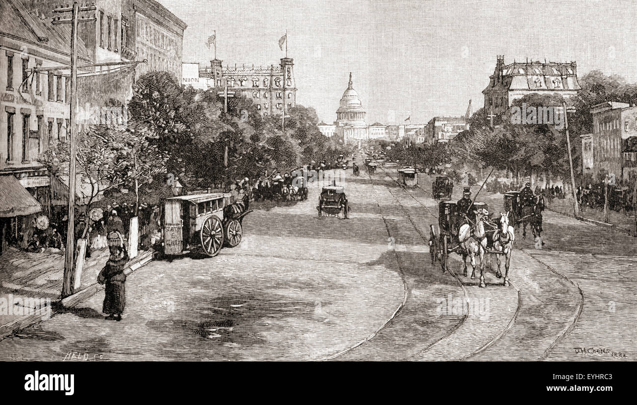Pennsylvania Avenue, Washington D.C., United States of America in the ...