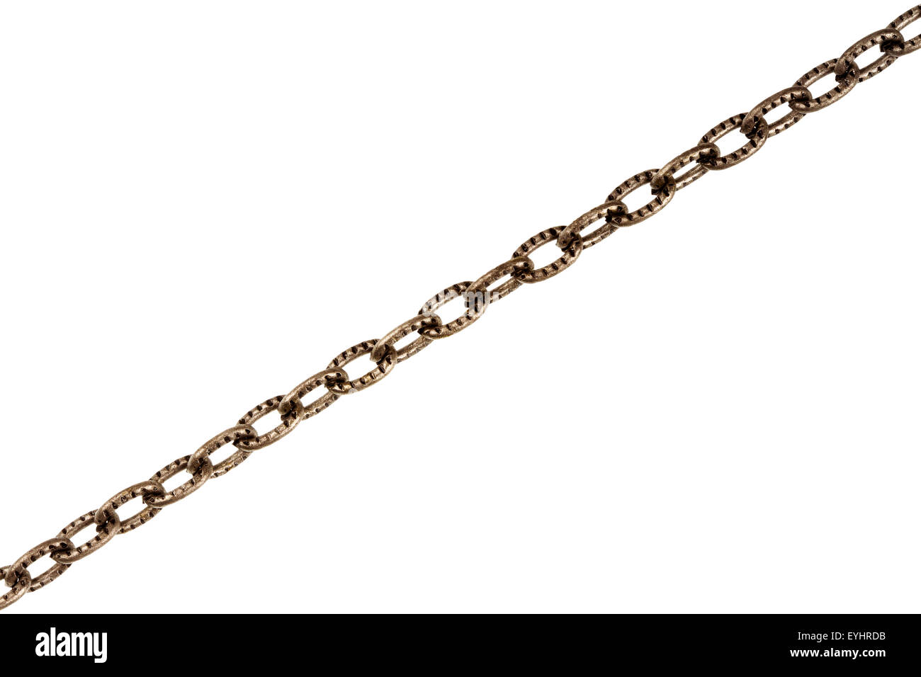 Old stainless steel chain detail isolated on white Stock Photo - Alamy