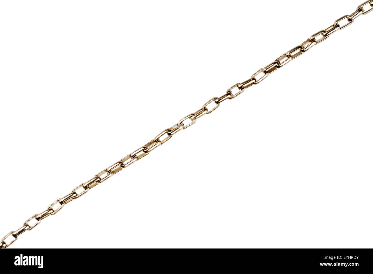 Old silver chain detail isolated on white background Stock Photo - Alamy