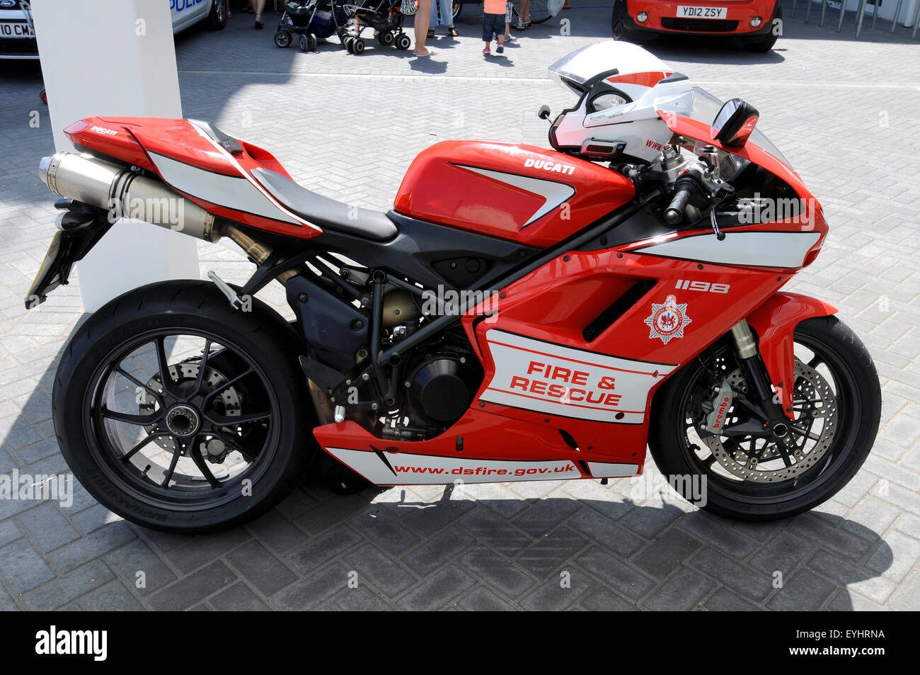 Fire brigade or department motorcycle, Britain, UK Stock Photo - Alamy
